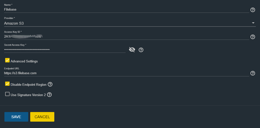 Configure FreeNAS to Backup To Filebase