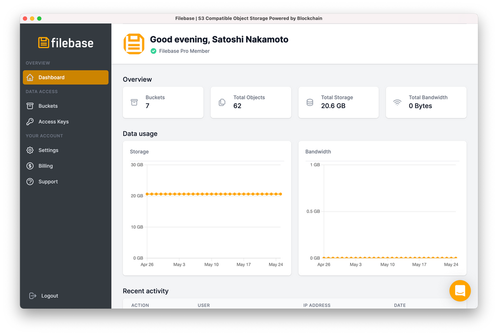 Introducing the new and improved Filebase dashboard!
